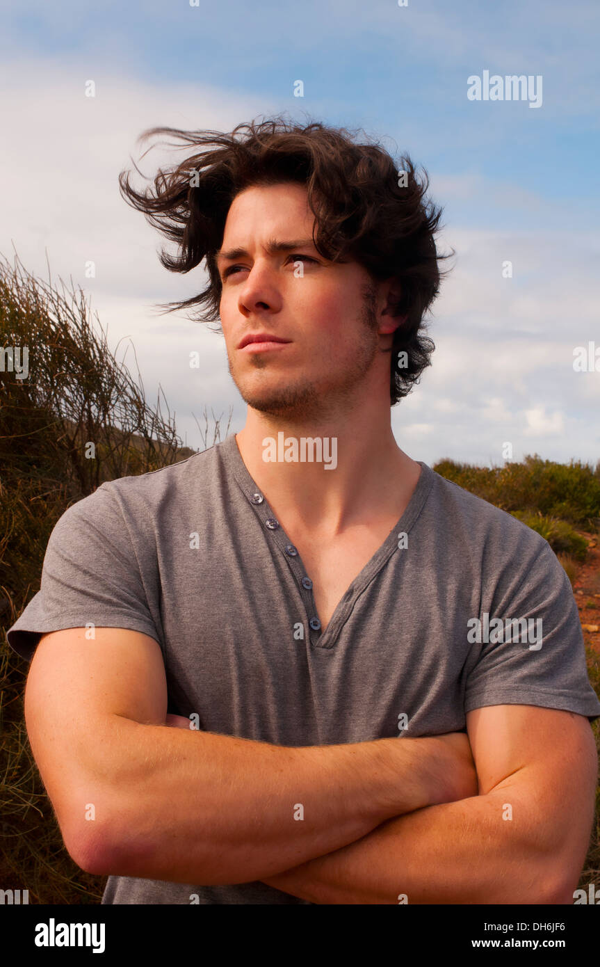 View fit male model muscles hi-res stock photography and images - Alamy