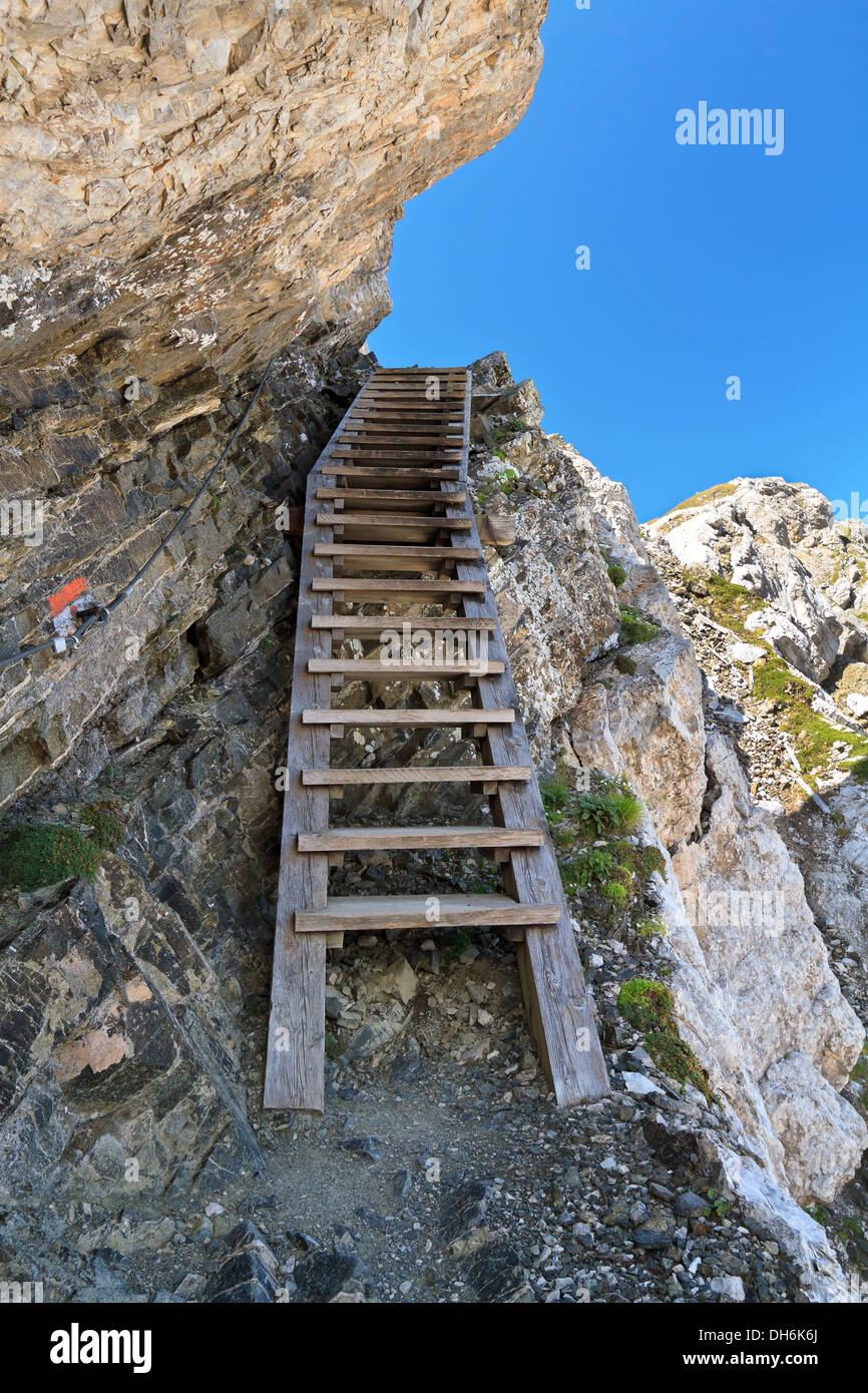 Wooden rock ladder hi-res stock photography and images - Alamy