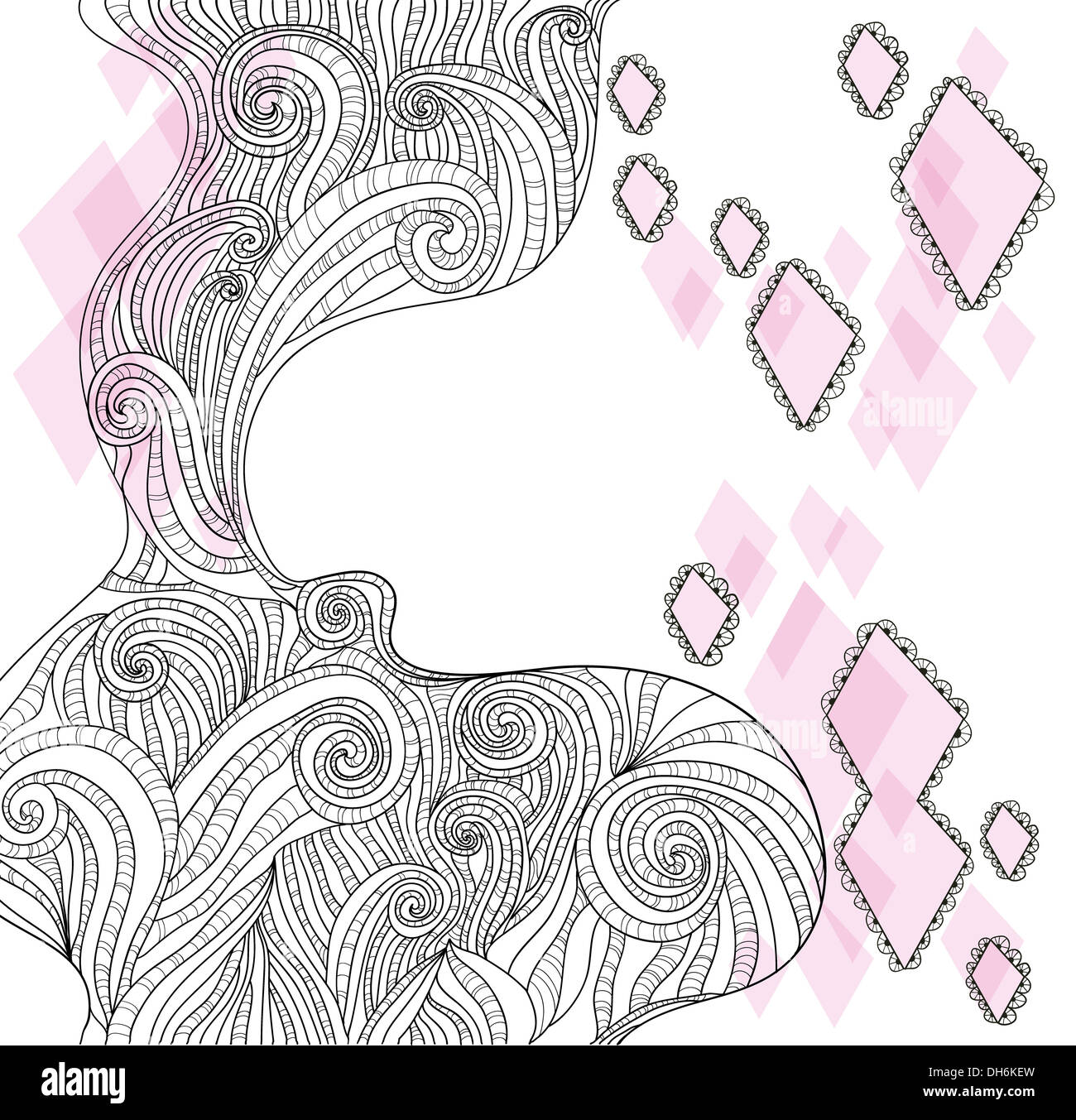 Abstract hand-drawn doodle background Stock Photo - Alamy