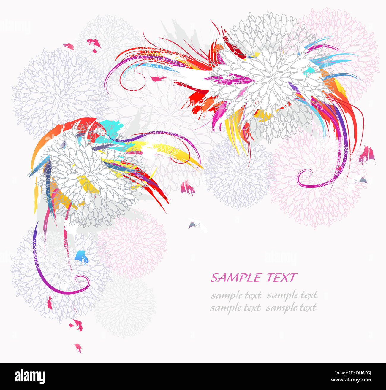 Modern floral background. Pattern with abstract flower elements Stock ...