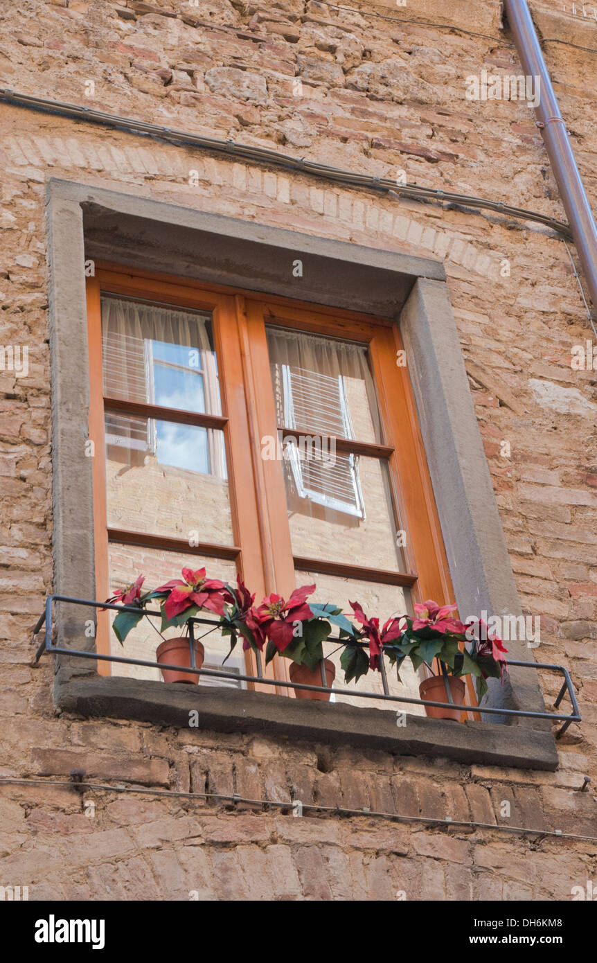 Bergamo Old City Windows Stock Photo - Alamy