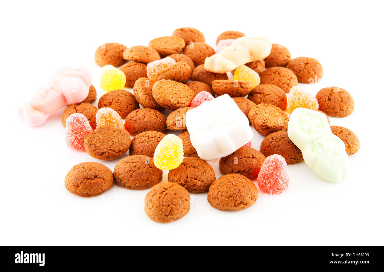 Typical dutch sweets: pepernoten (ginger nuts) for a celebration at 5 ...