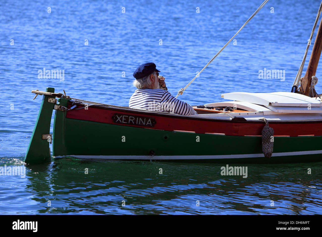 Day maritime traditions of the Port of Sete, gathering lateen sails ...