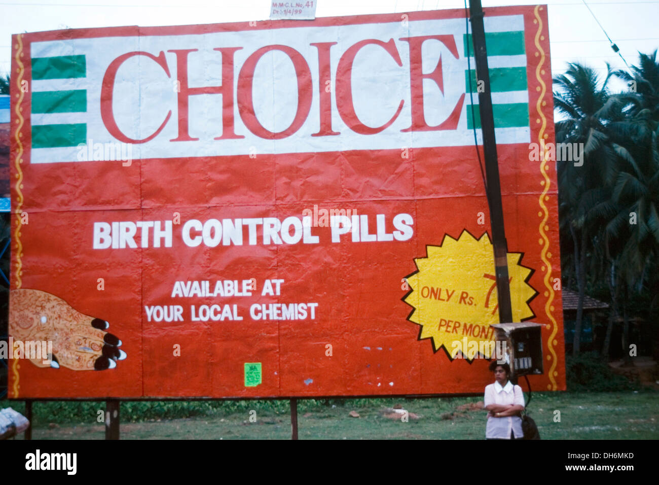 large roadside billboard advertising birth control pills india Stock ...