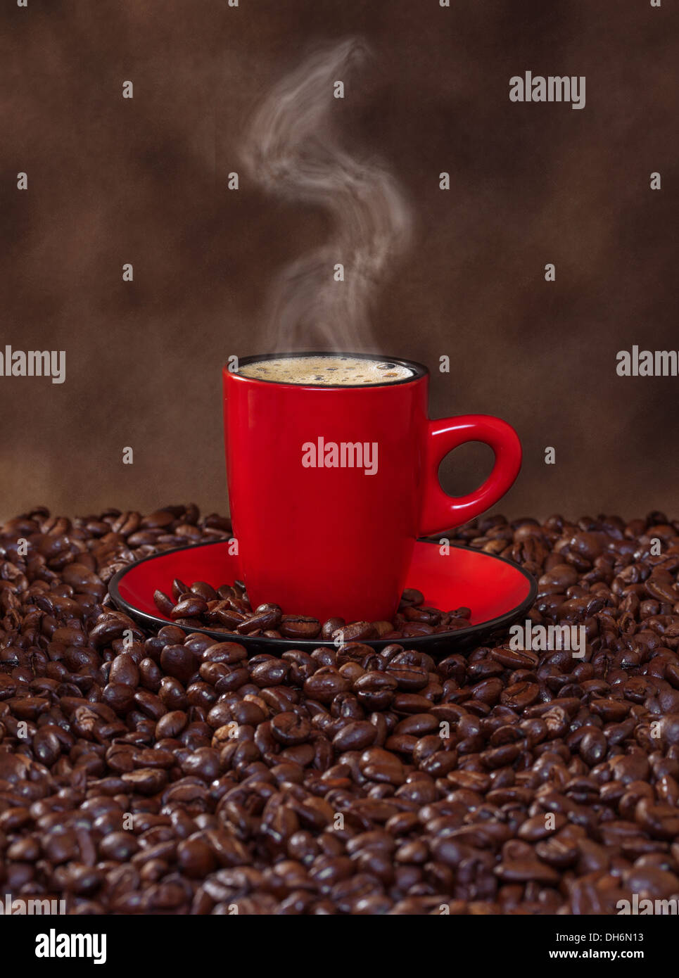 Espresso in red cup hi-res stock photography and images - Alamy