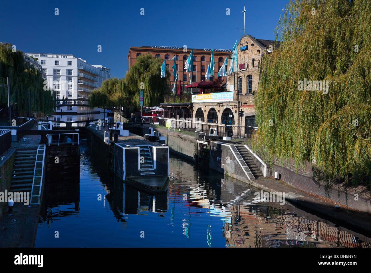 Camden locks at the Regent's Canal in Camden Town, London, UK Stock ...