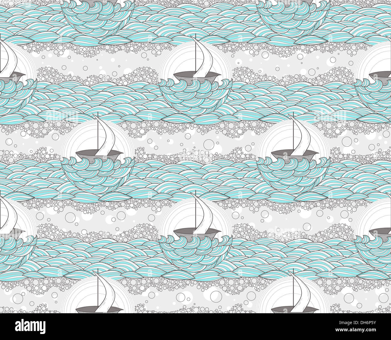 Seamless boat and sea pattern. Cute background for children or ...