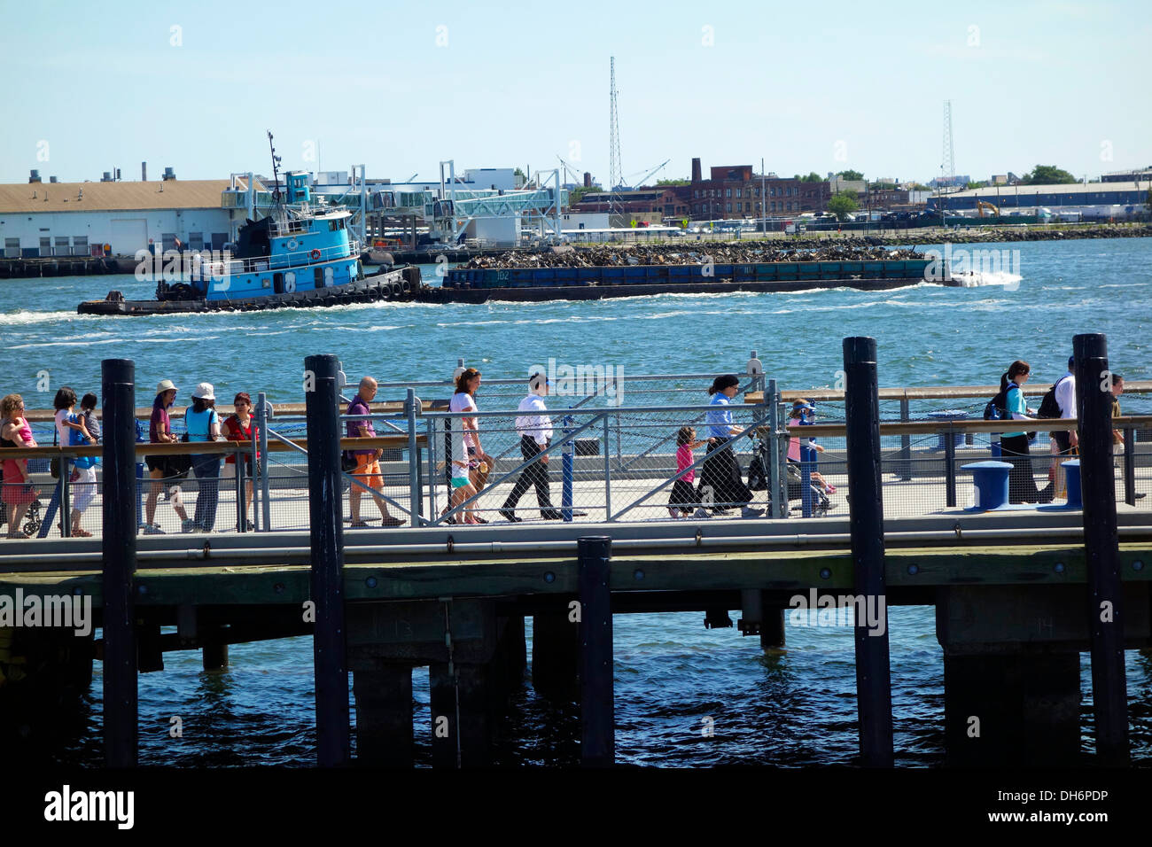Governors Island ferry pier in New York City Stock Photo - Alamy
