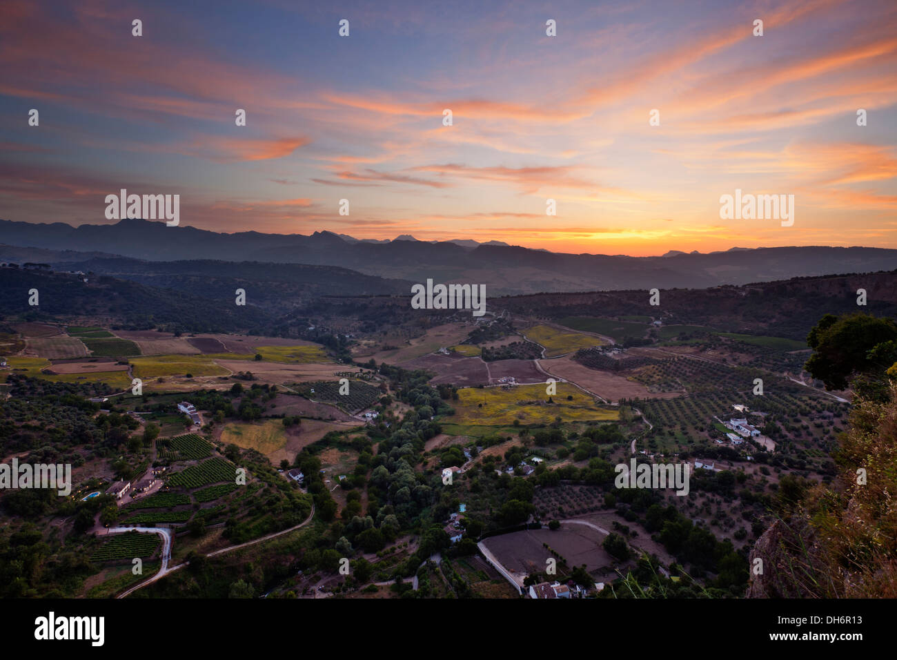 Ronda cliff sunset hi-res stock photography and images - Alamy
