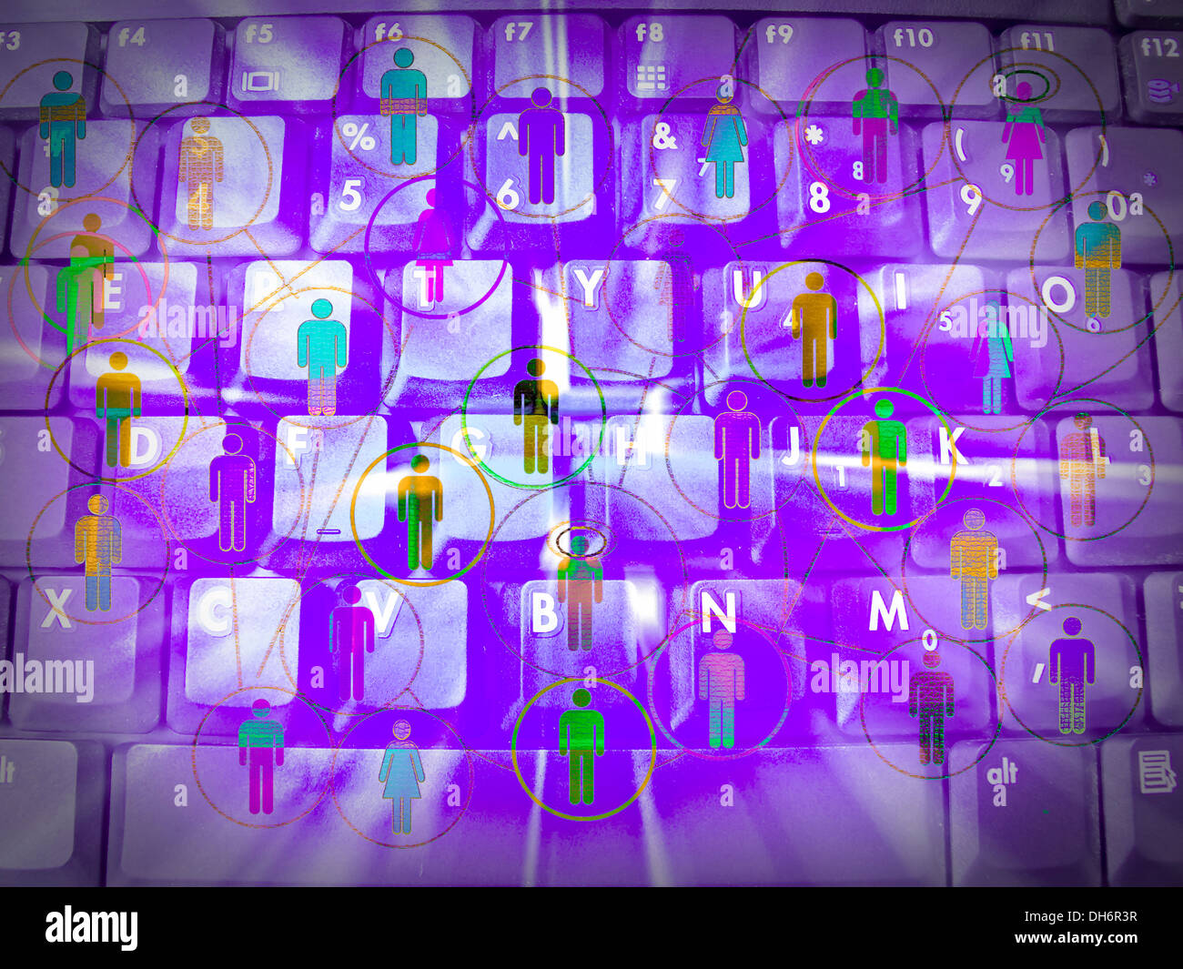 Computer Keyboard, Social Network, Concept Stock Photo - Alamy