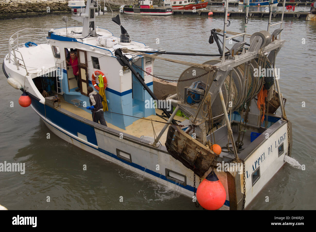 "Stern trawler in "La Cotinière" harbor Stock Photo - Alamy