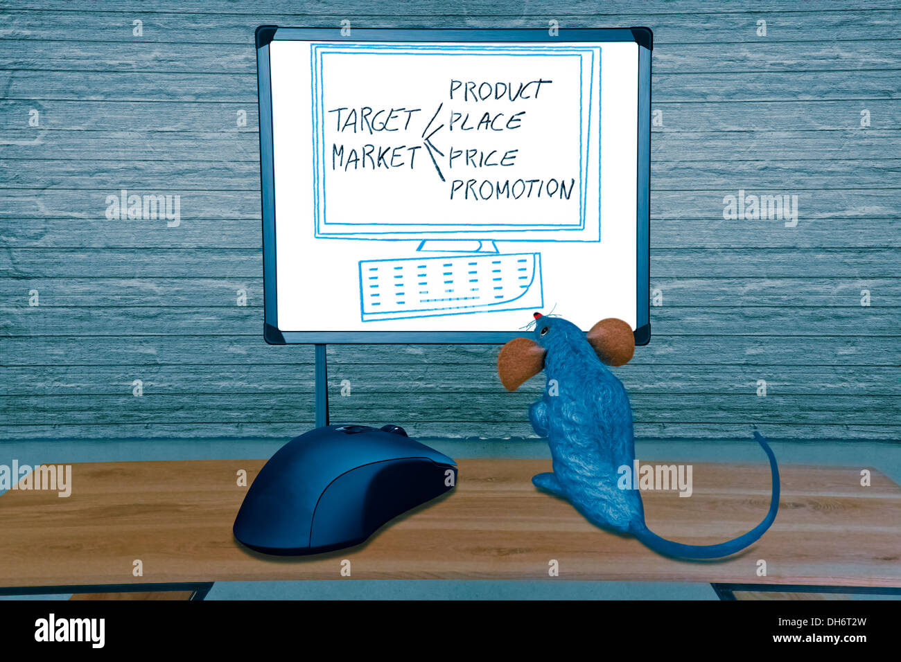 Rat watching Computer Screen with mouse, Concept Stock Photo - Alamy