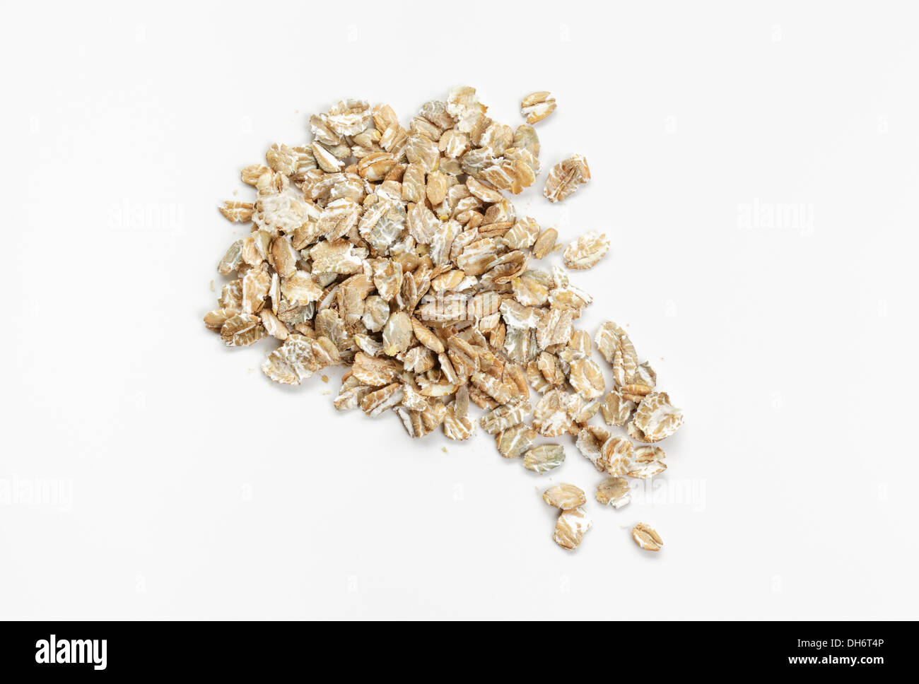 Rye flakes on white background Stock Photo - Alamy
