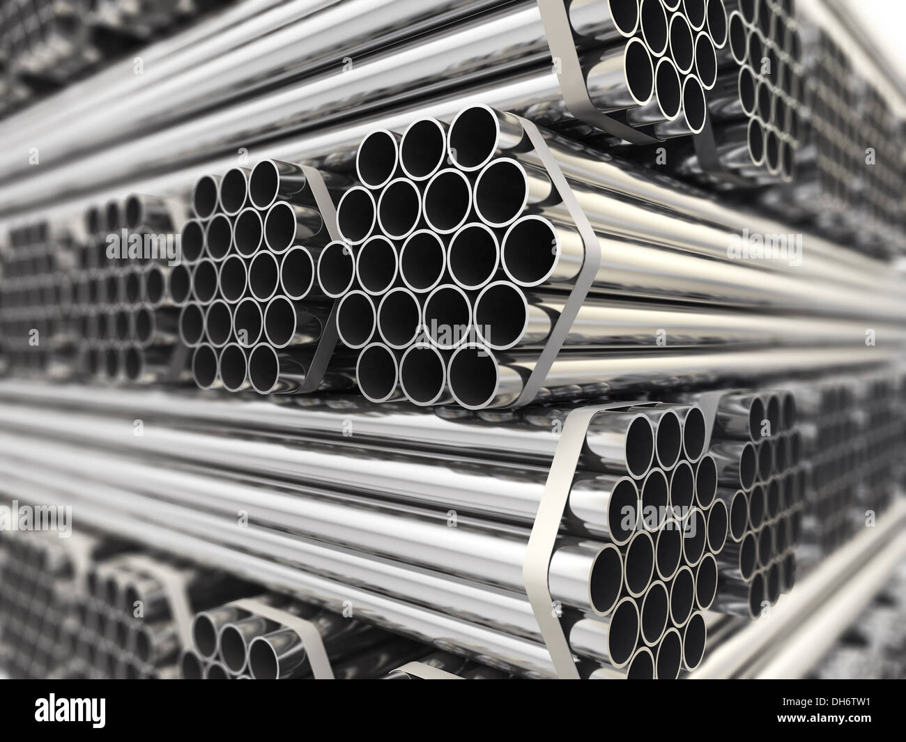 Metal pipes. Steel industry background. Three-dimensional image Stock ...
