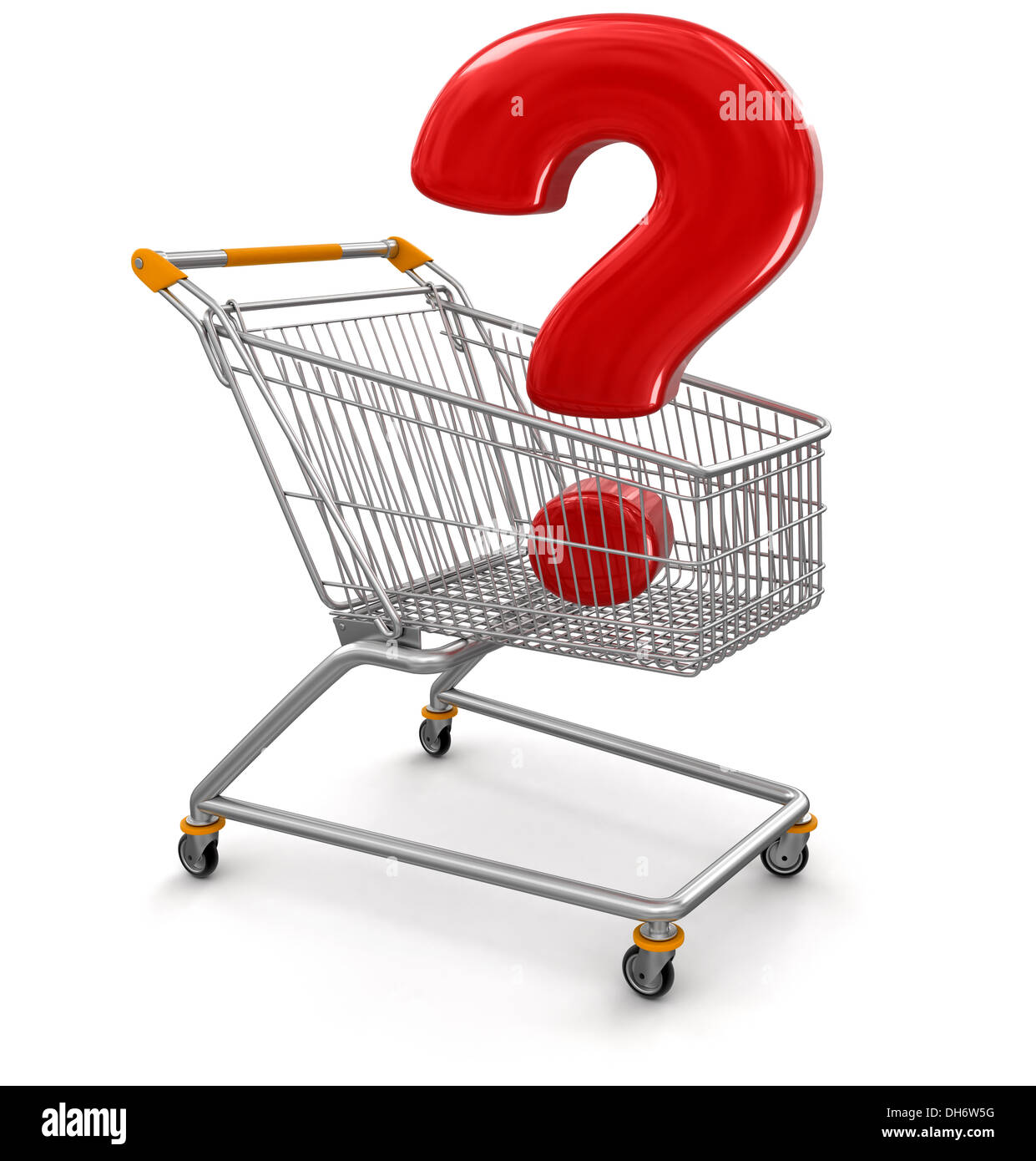 Shopping cart question mark 3d hi-res stock photography and images - Alamy