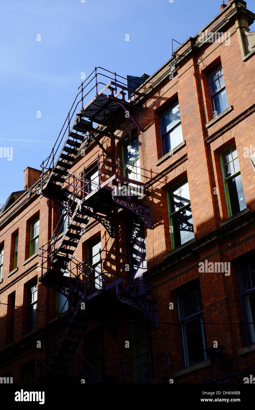 Fire Escape Structure on Converted Apartment Building in Manchester's ...