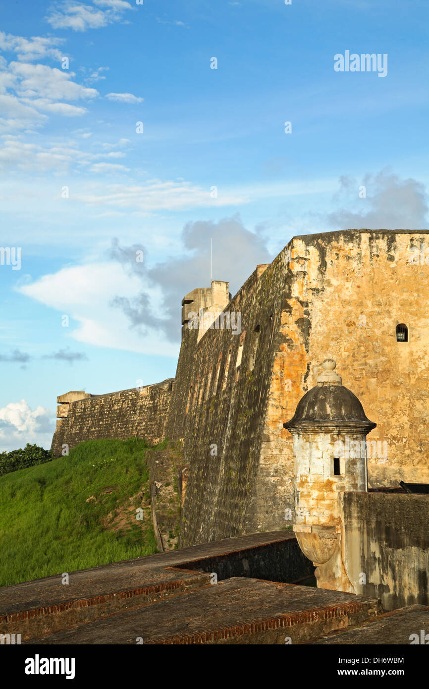 Sentry house and ramparts, San Cristobal Castle (1765-1783), San Juan ...
