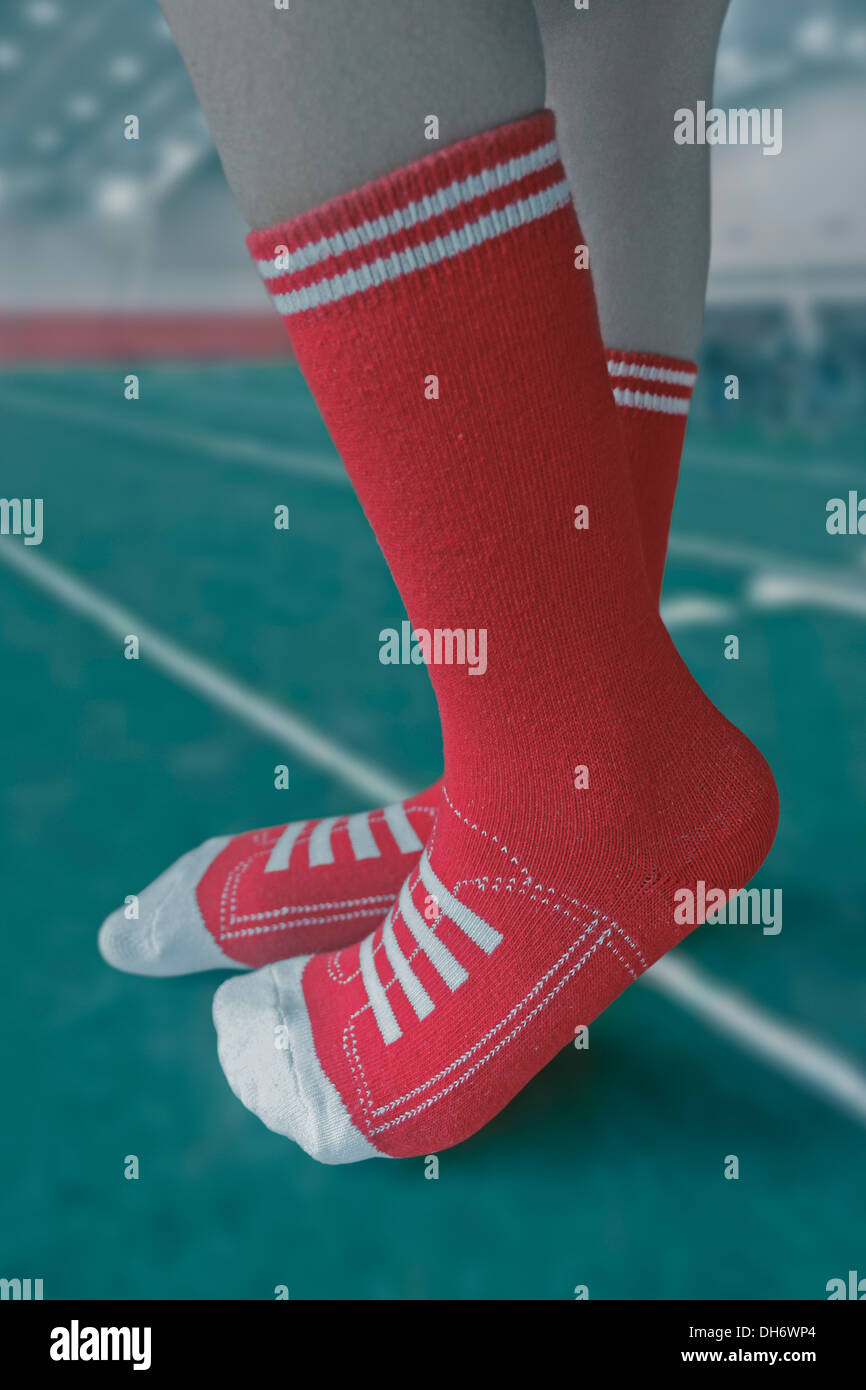Small Girl Wearing Socks Stock Photo - Alamy