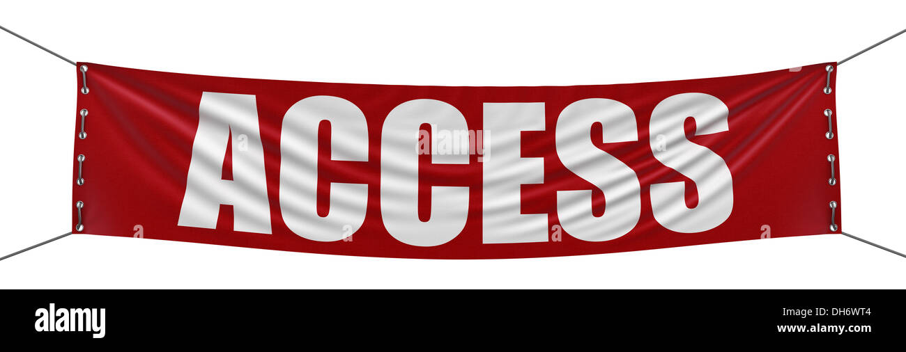 Access Banner (clipping path included Stock Photo - Alamy