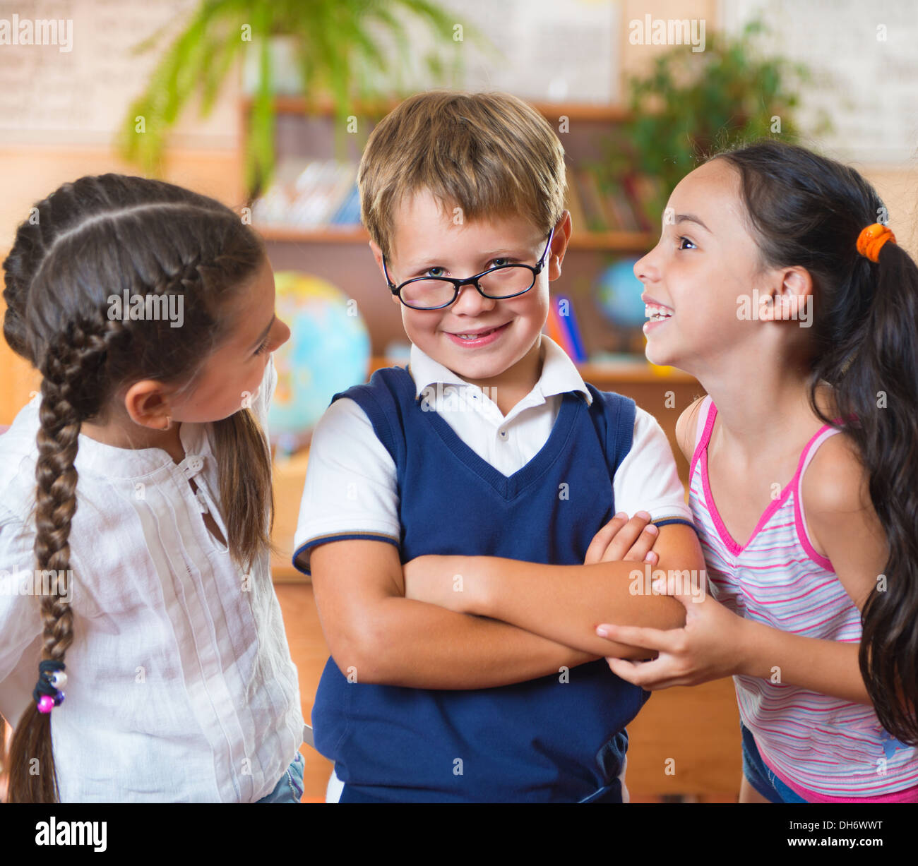 Three schoolchildren hi-res stock photography and images - Alamy