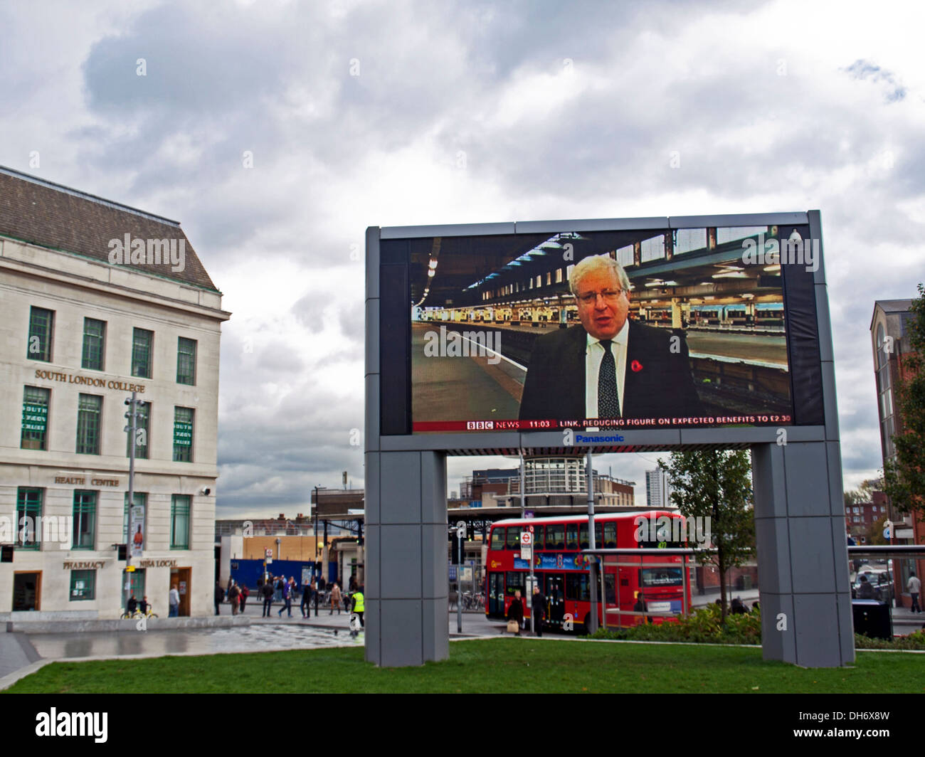 BBC Big Screen at General Gordon Place, Woolwich, London, England ...