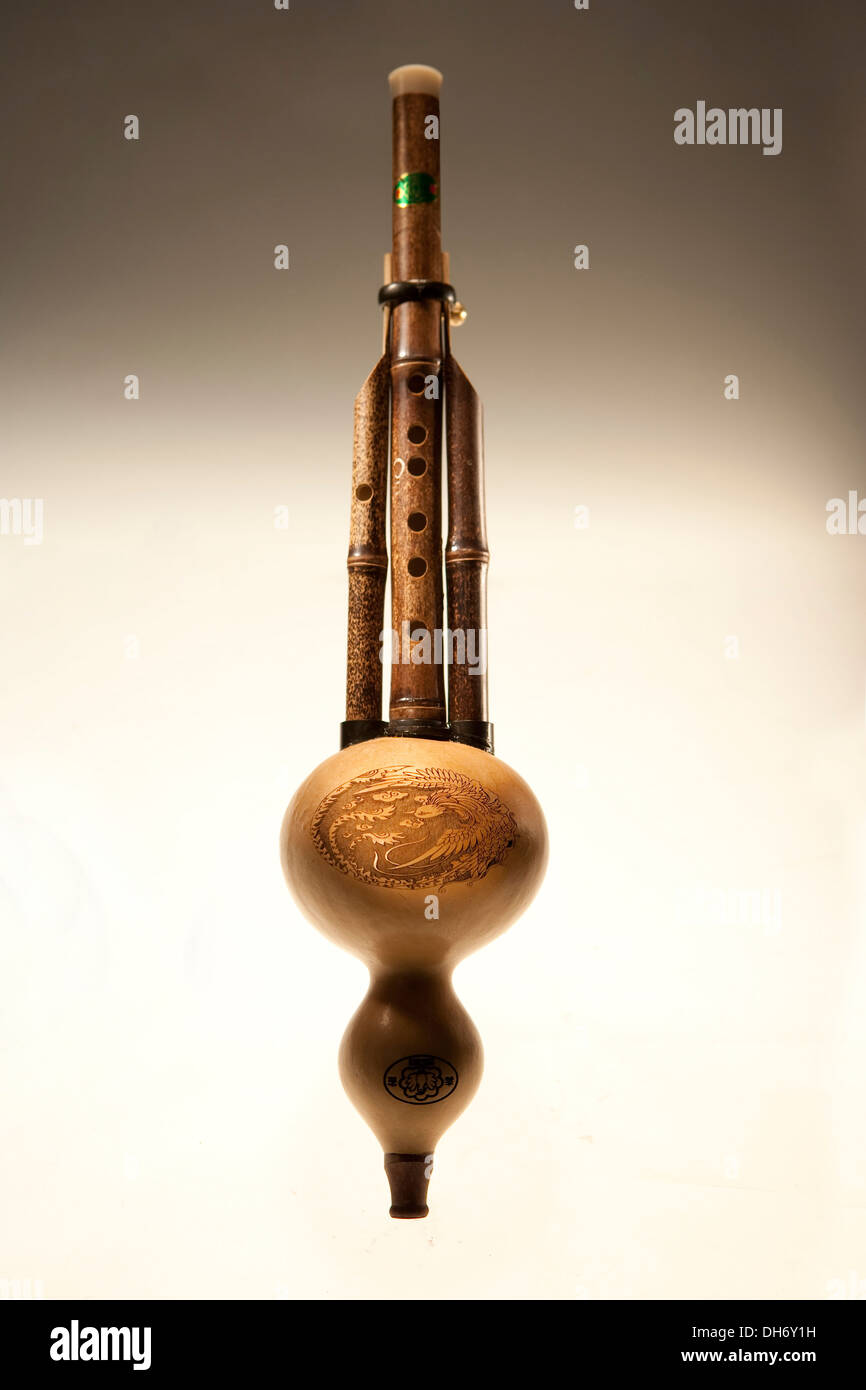 Cucurbit flute,Hulusi,musical instrument of the Chinese Dai ethnic ...