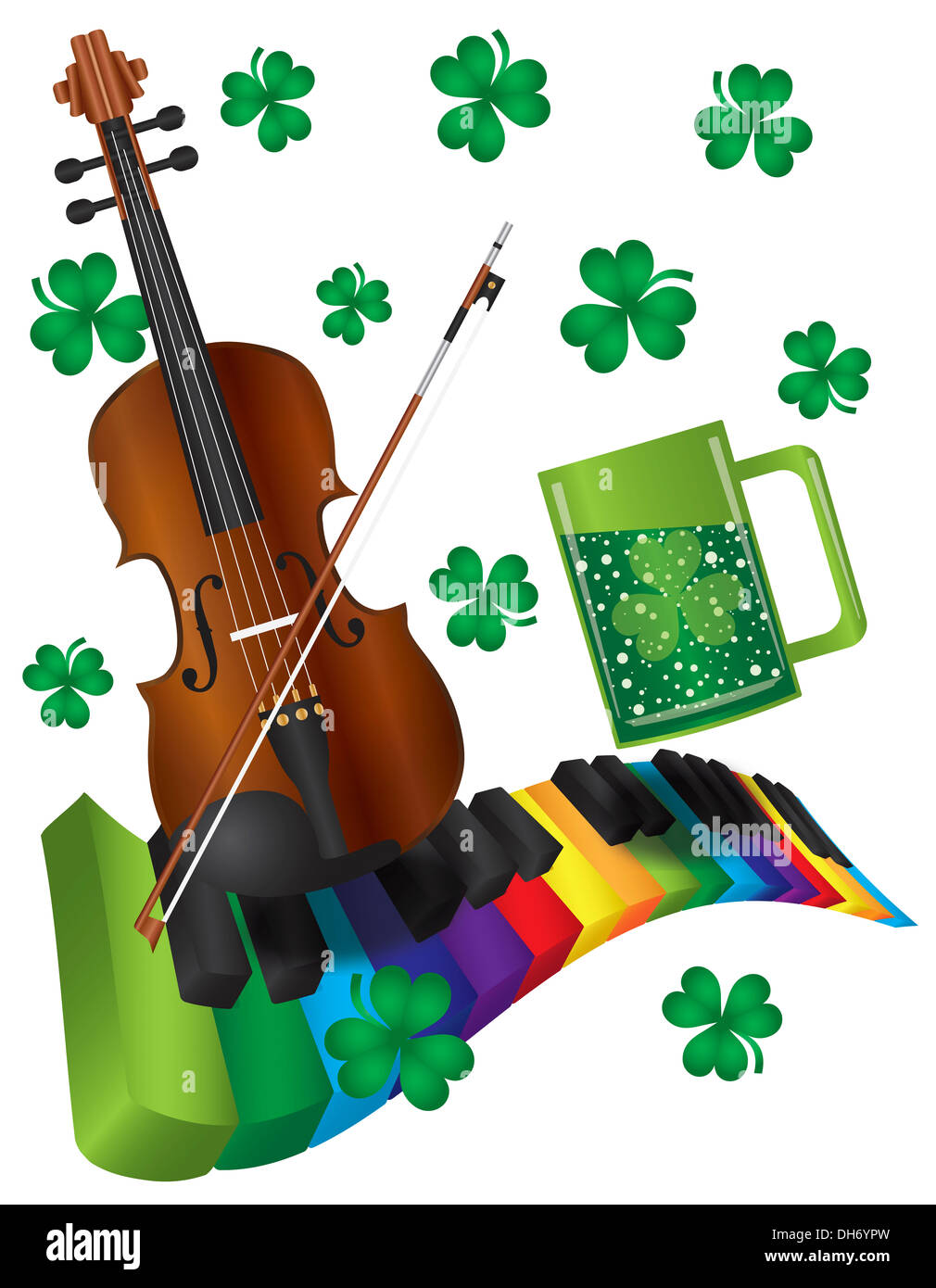 Rainbow Colored Violins