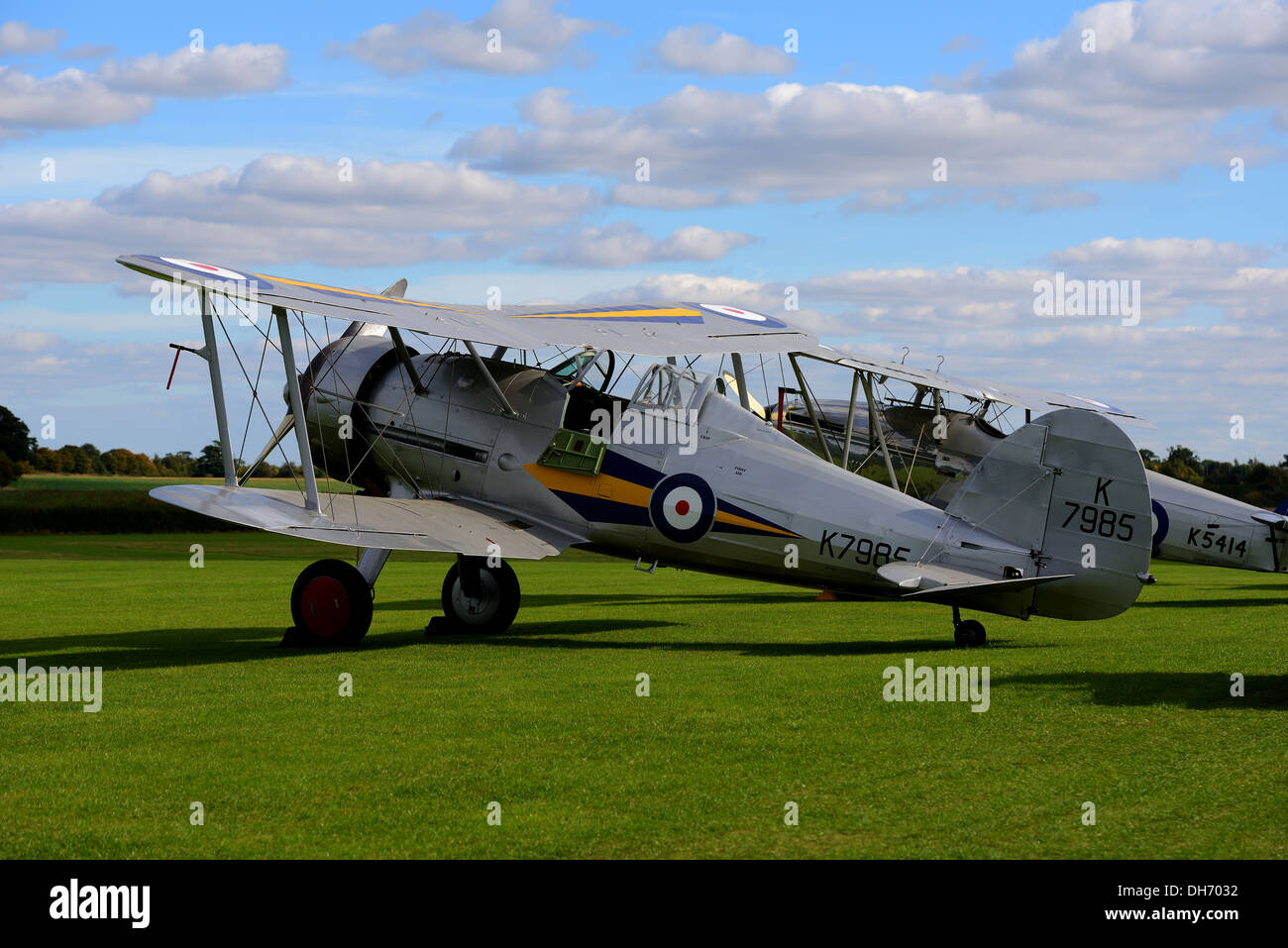 RAF Gloster Gladiator vintage WW1 and WW2 biplane from the Shuttleworth ...
