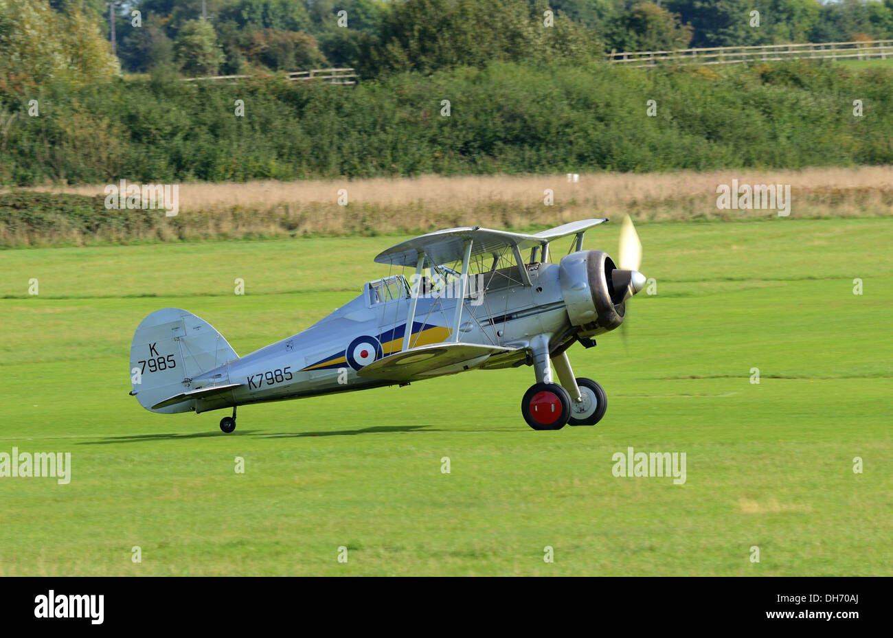 RAF Gloster Gladiator vintage WW1 and WW2 biplane from the Shuttleworth ...