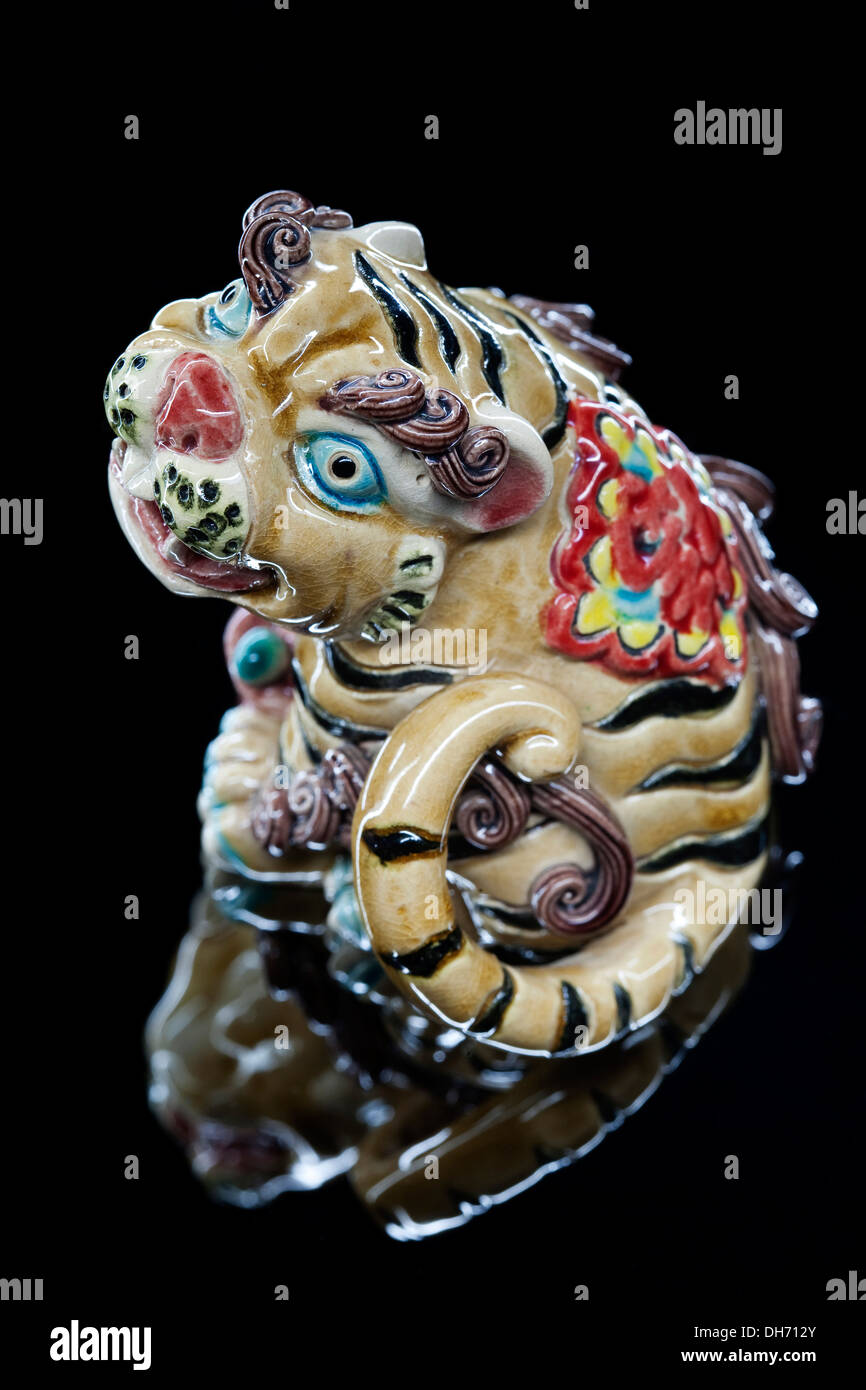 Traditional sculpture of Chinese zodiac sign, Tiger Stock Photo - Alamy