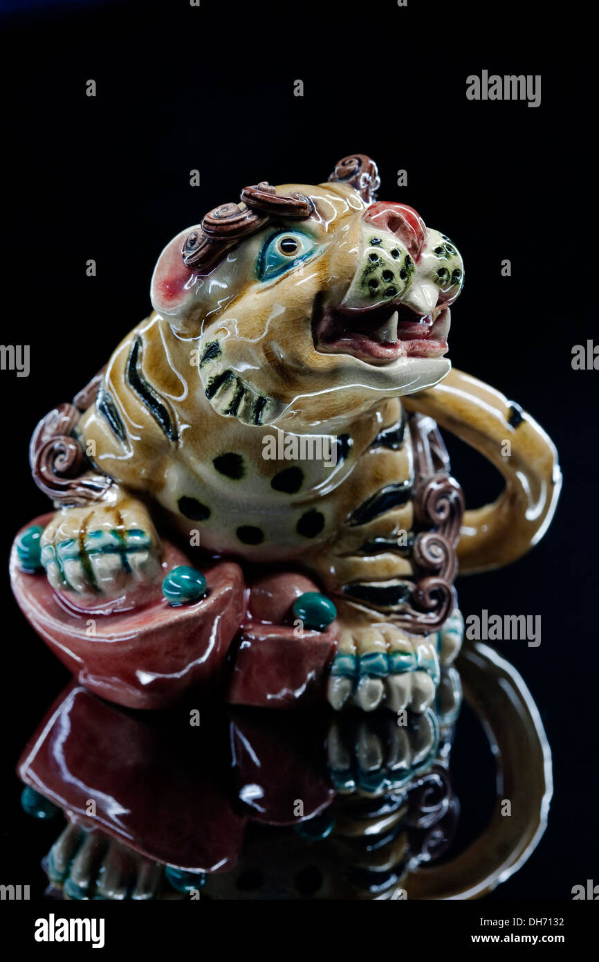 Traditional sculpture of Chinese zodiac sign, Tiger Stock Photo - Alamy