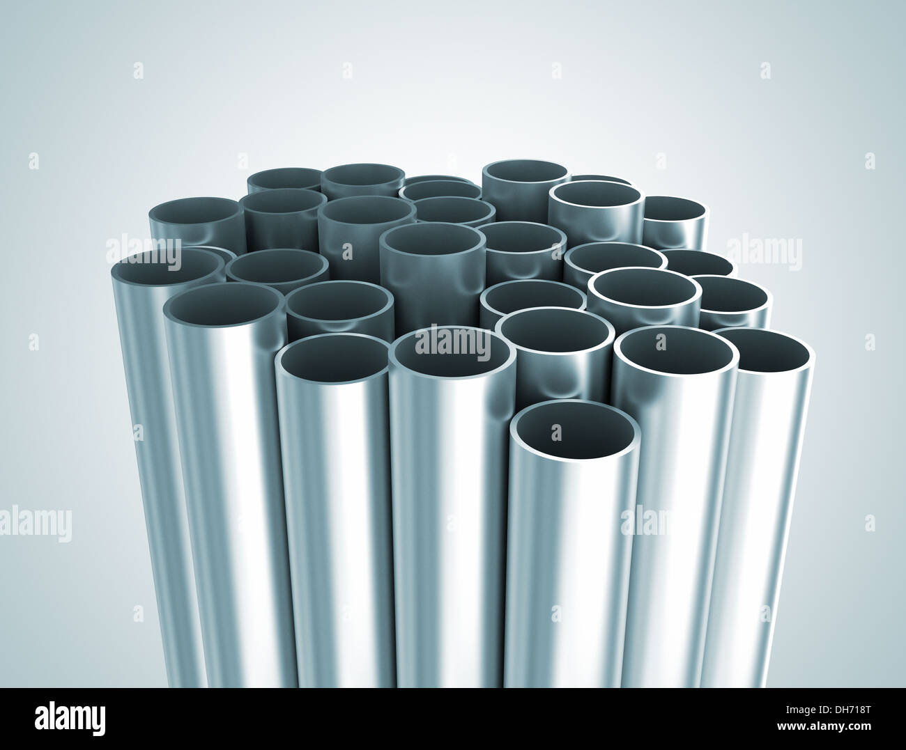 Metal tubes industrial background Stock Photo - Alamy
