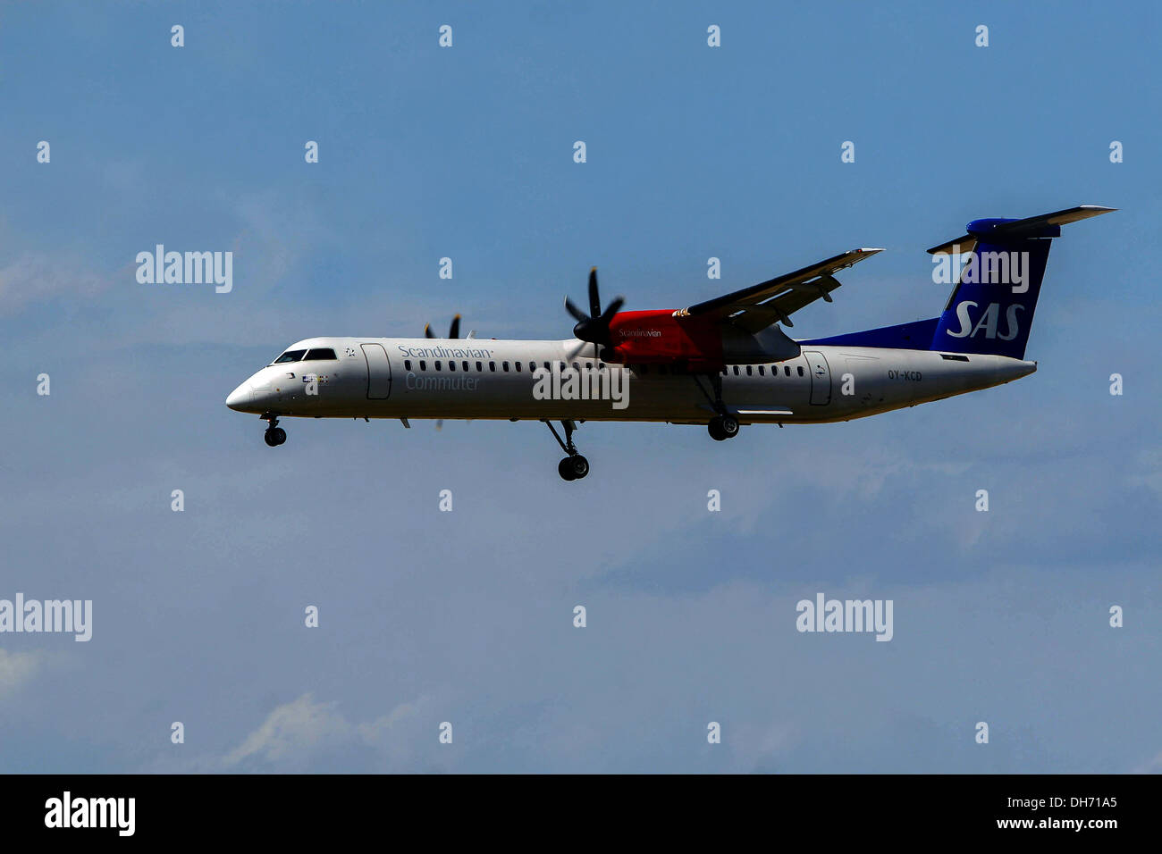 SAS operated by ATR 72-600 plane landing at Prague Ruzyne Airport Stock ...