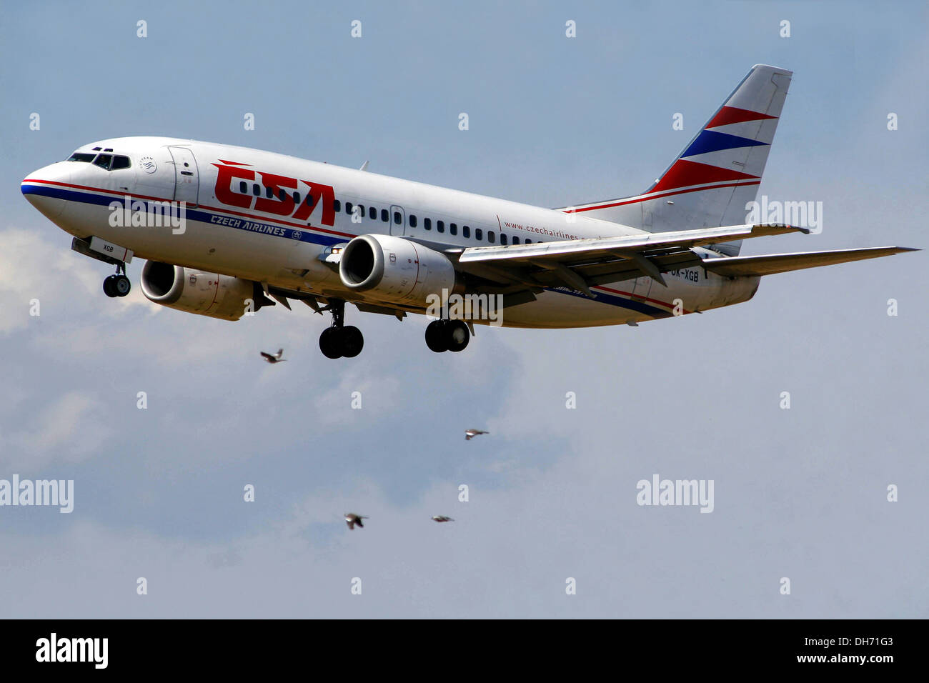 CSA Airlines Aircraft landing at Prague Ruzyne Airport Stock Photo - Alamy