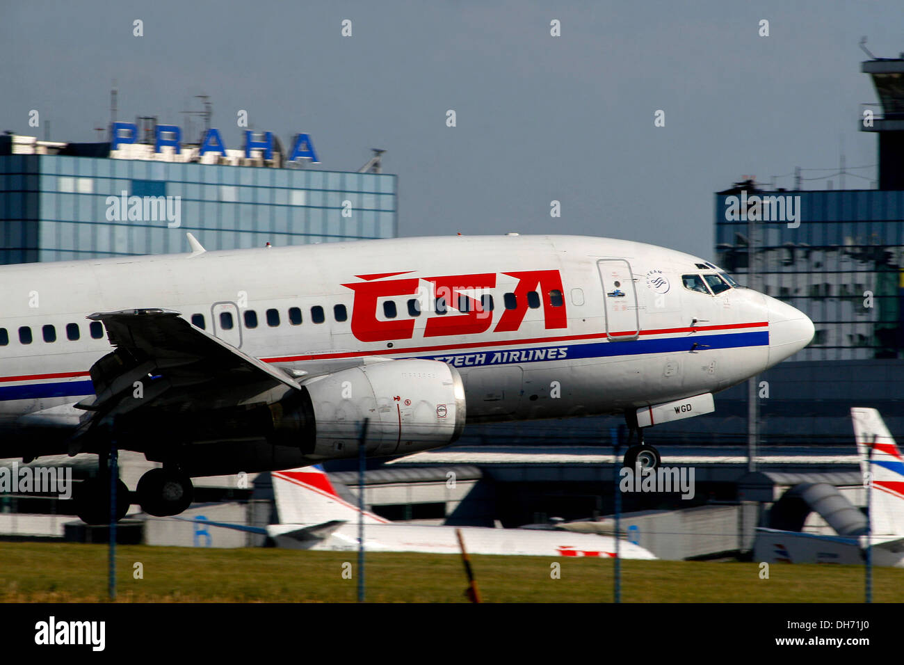 CSA airlines Aircraft landing at Prague Ruzyne Airport Stock Photo - Alamy