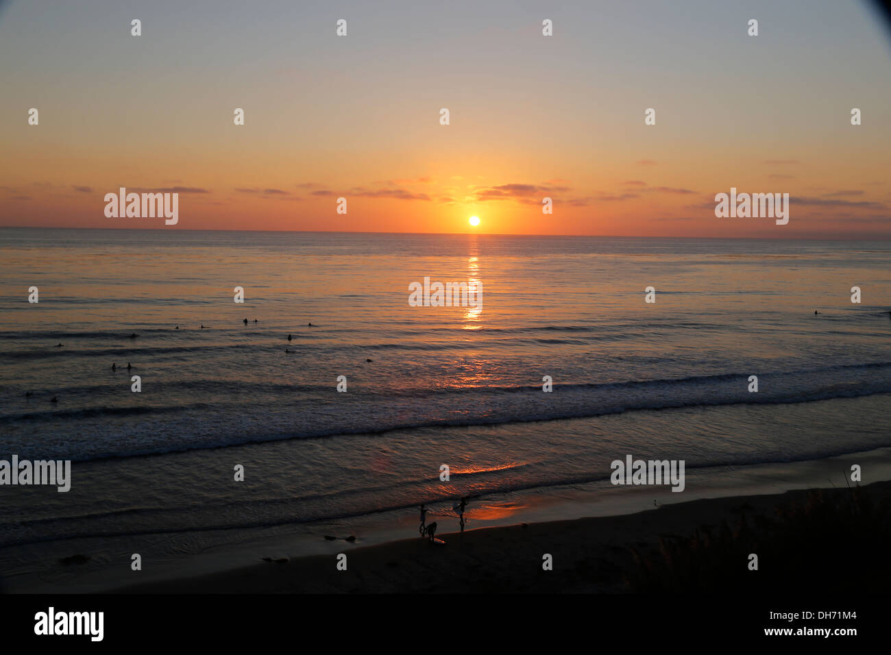 California beach at Sunset Stock Photo - Alamy
