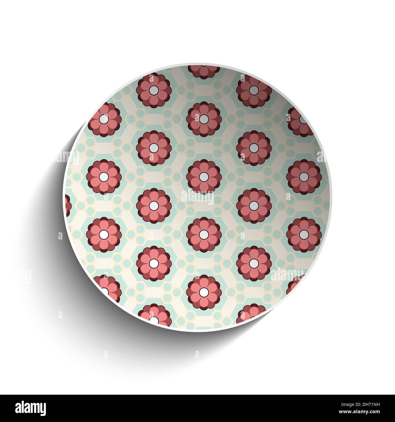 Vector - Flower Spring Button Sticker Icon Stock Photo - Alamy