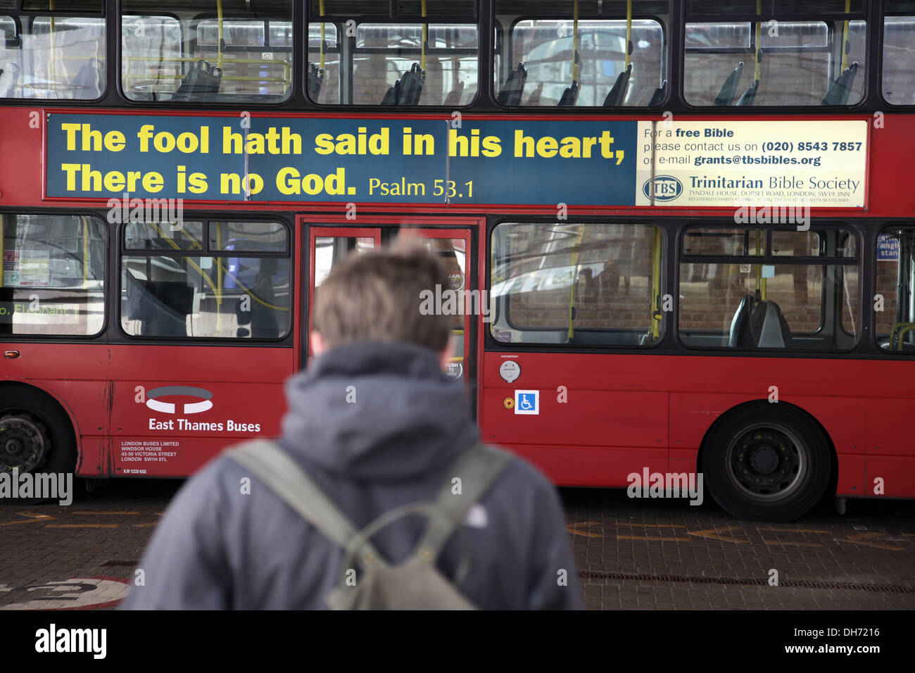 Free Bible Christian Bus in London Stock Photo - Alamy