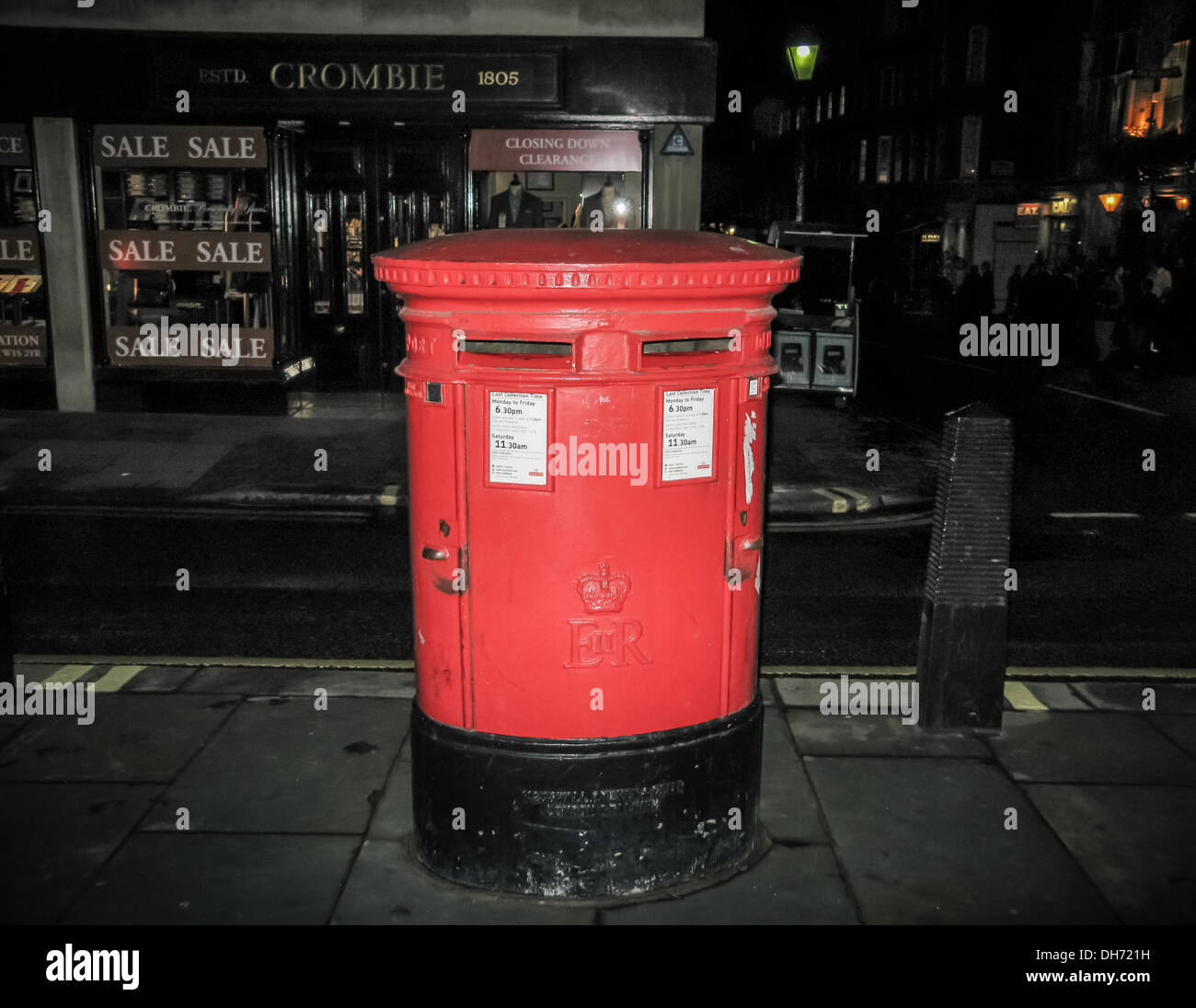 Traditional British red post box seen in London, UK Stock Photo - Alamy
