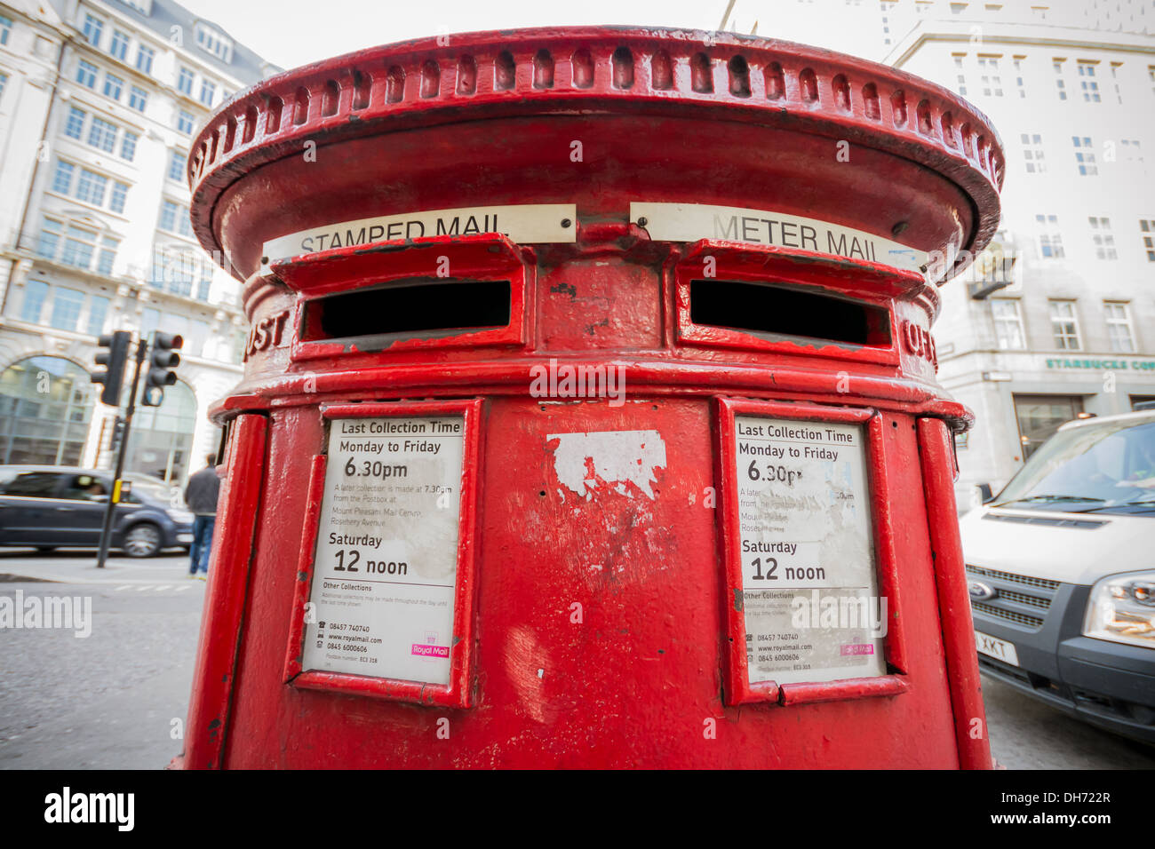 Traditional British red post box seen in London, UK Stock Photo - Alamy