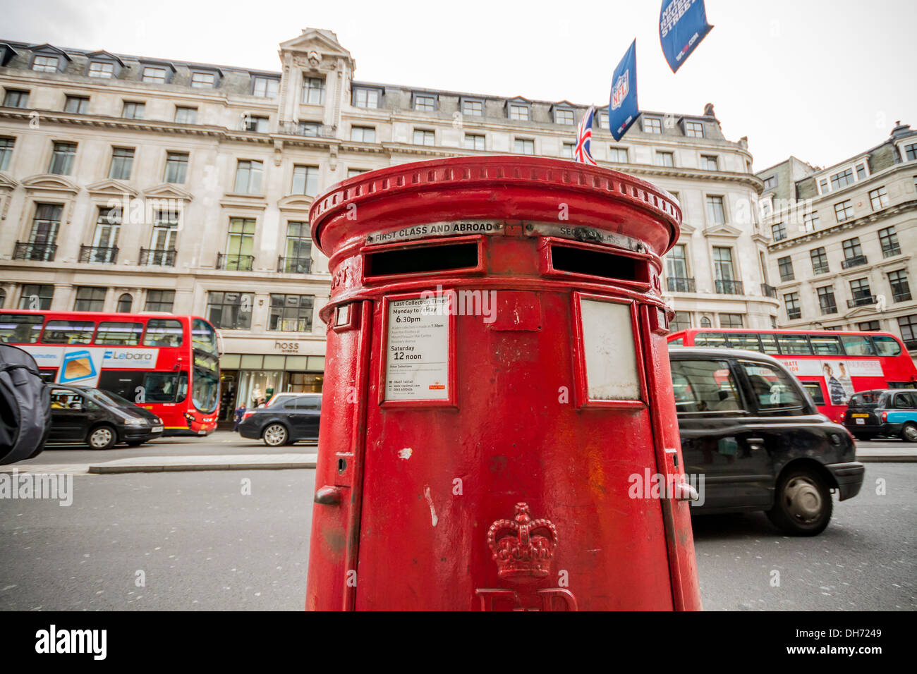 Traditional British red post box seen in London, UK Stock Photo - Alamy