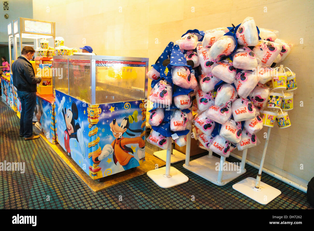 A cotton candy stall at Disney Live magical show held in KL convention ...