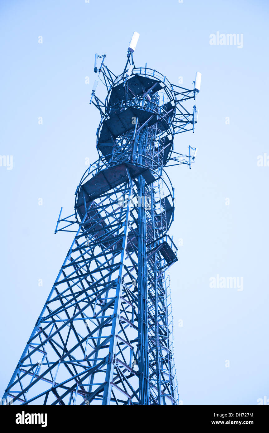 Telecommunications signal tower Stock Photo - Alamy