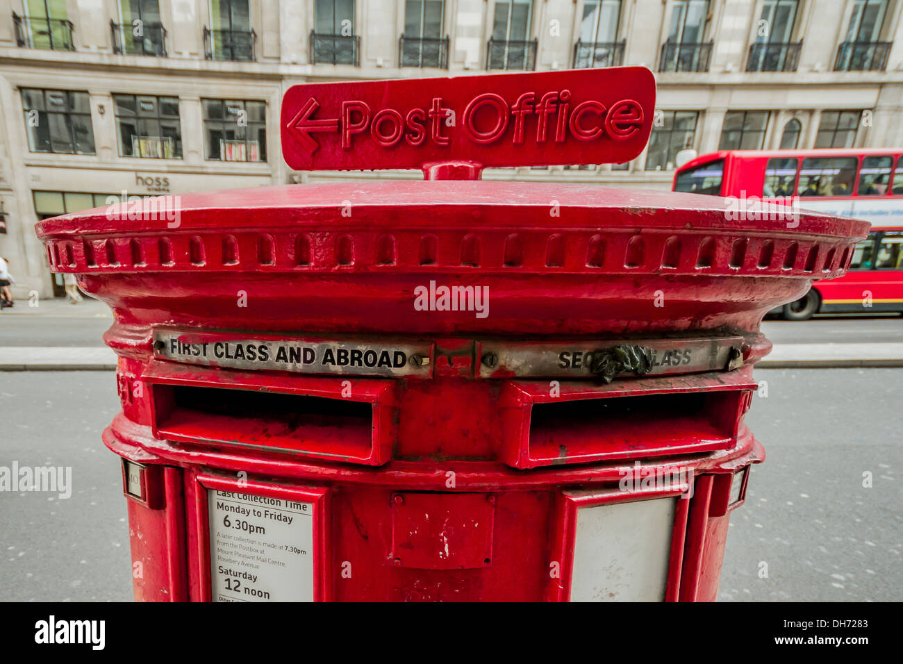 Traditional British red post box seen in London, UK Stock Photo - Alamy