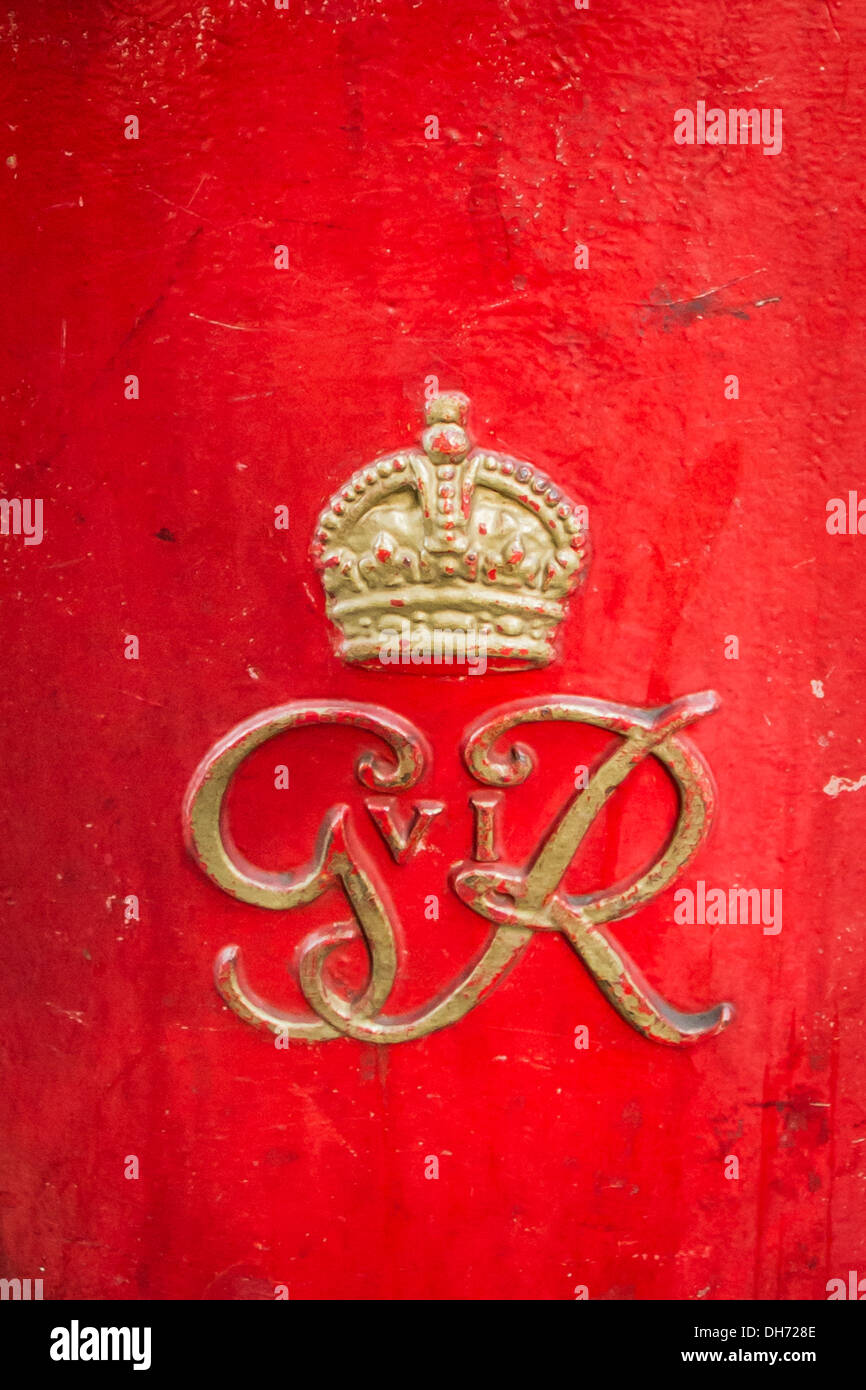 Traditional British red post box seen in London, UK Stock Photo - Alamy