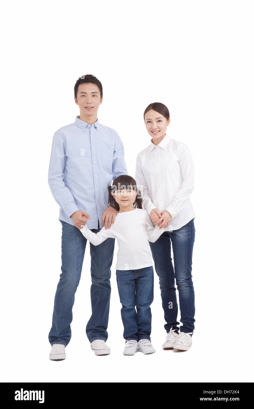The happy life of A family of three Stock Photo - Alamy