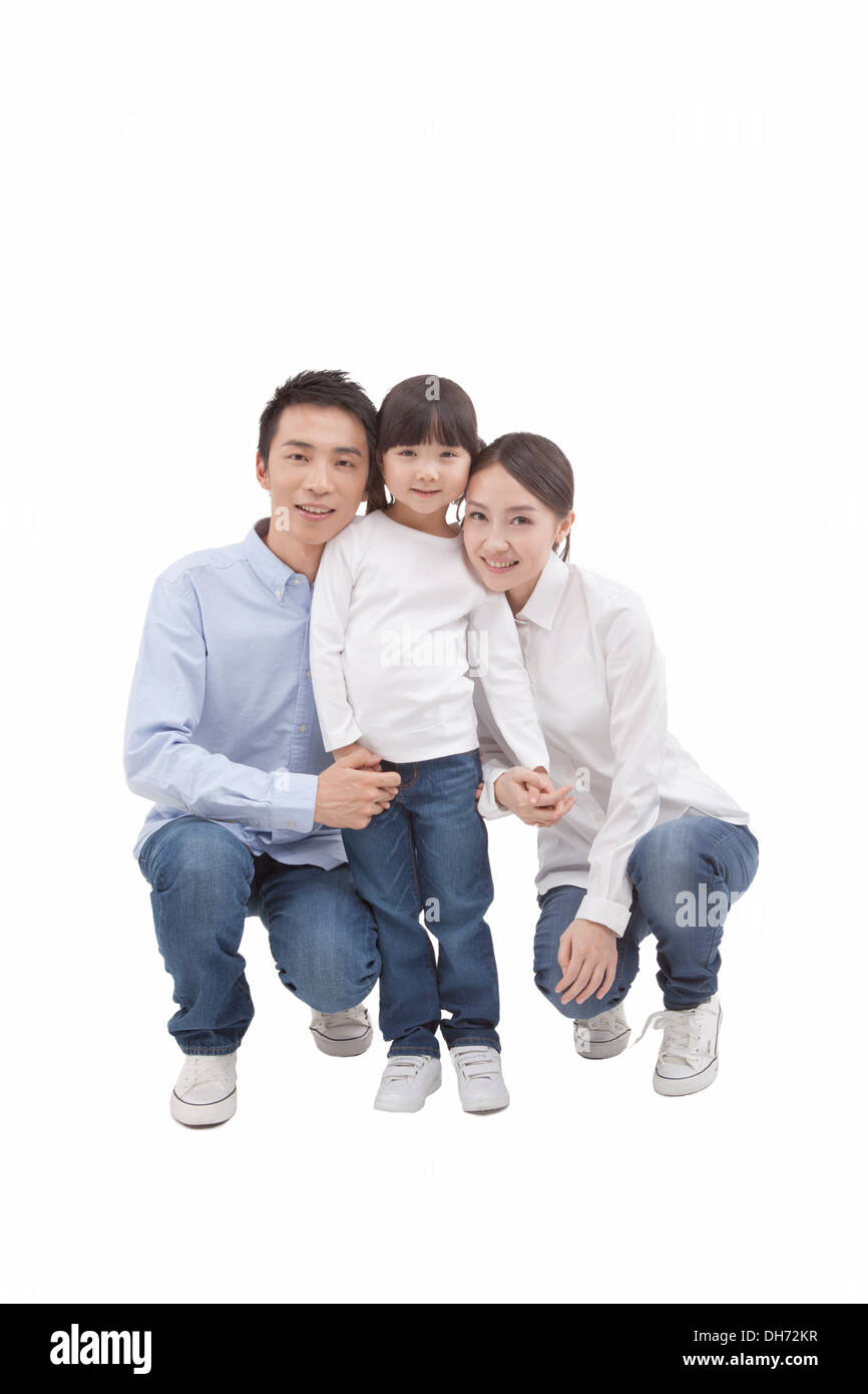 The happy life of A family of three Stock Photo - Alamy