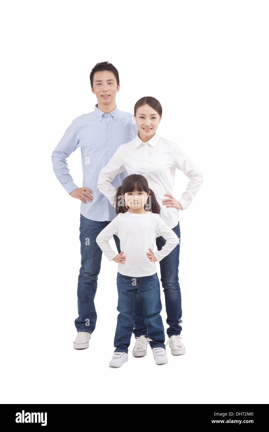 The happy life of A family of three Stock Photo - Alamy