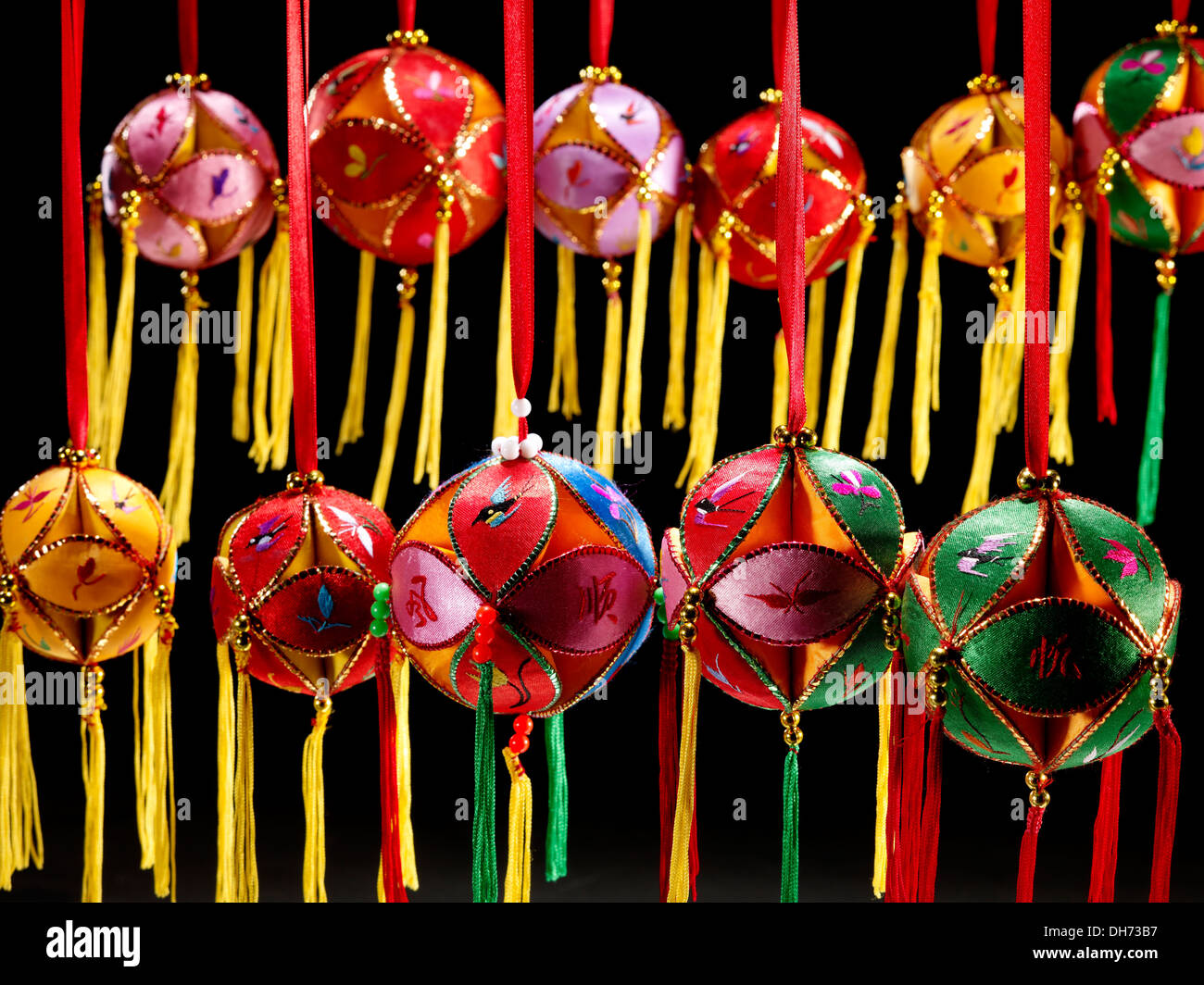 Colorful silk balls Stock Photo - Alamy