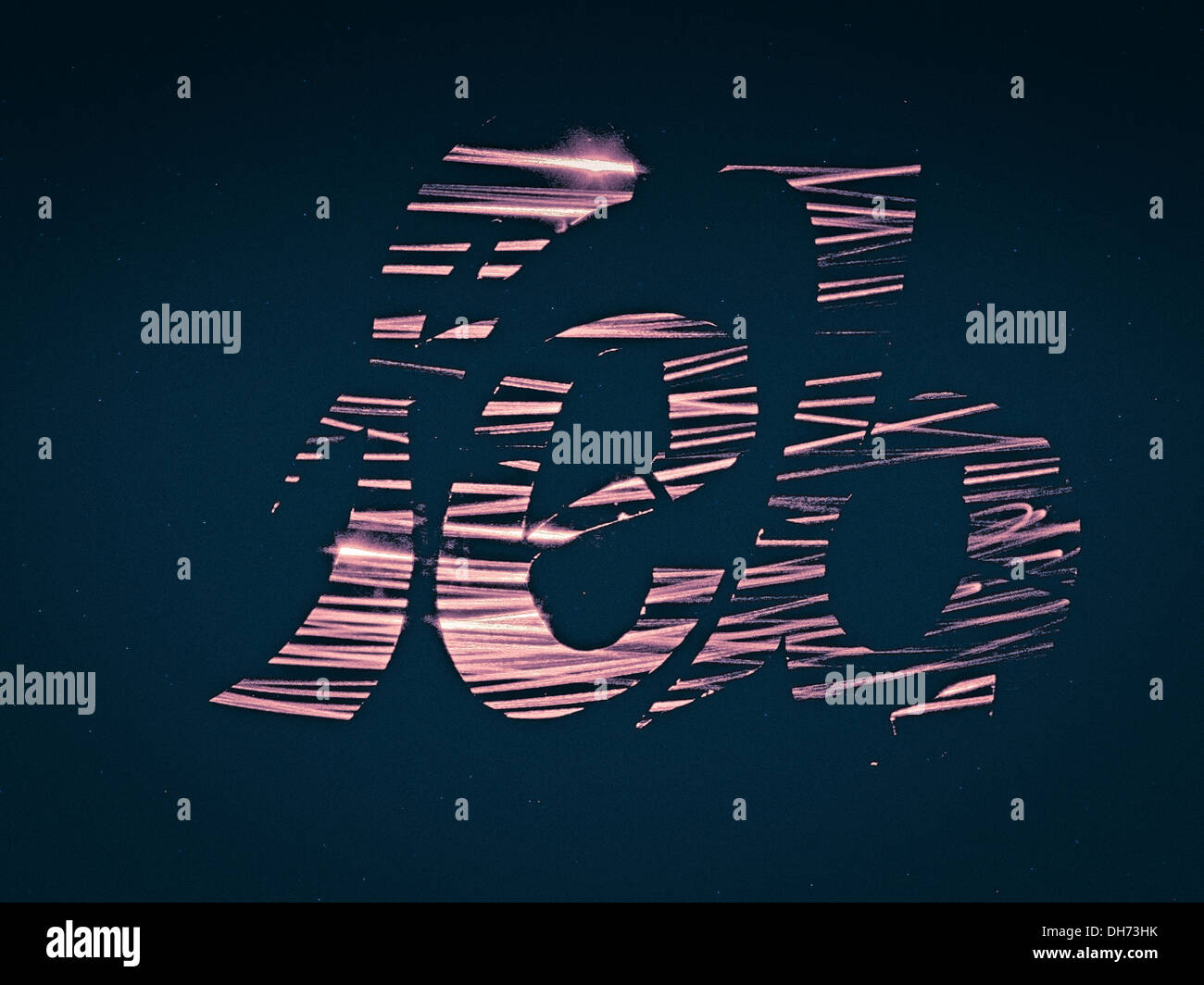 Word ‘feb’ created by light ray Stock Photo - Alamy